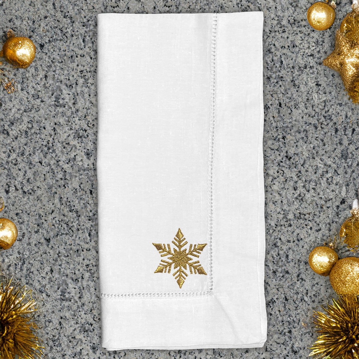 Christmas Designs with Metallic Thread Dinner Napkins – Pitch A Stitch Plus
